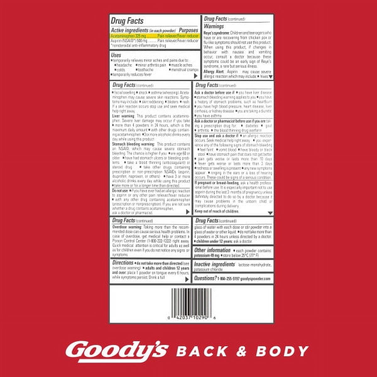 Goody's Back & Body Pain Powders 24 Each - Walmart.com