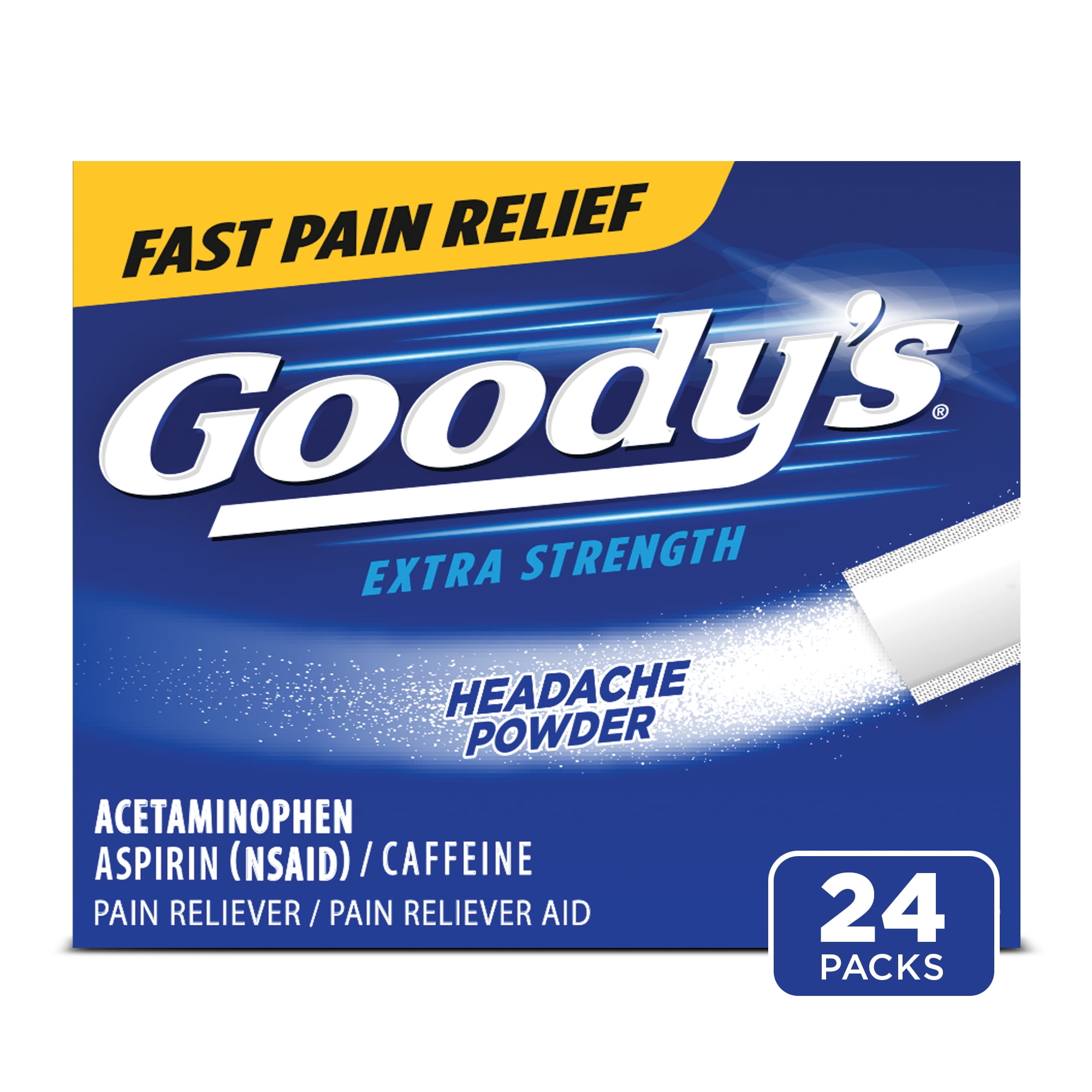 Goody's Extra Strength Headache Powder, 24 Powder Sticks HSA/FSA ...