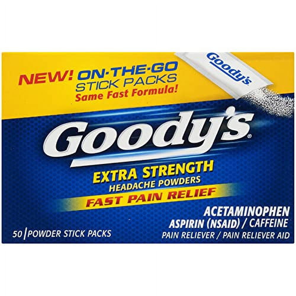 Goody's Extra Strength Headache Powder, 50 Powder Sticks - Walmart.com