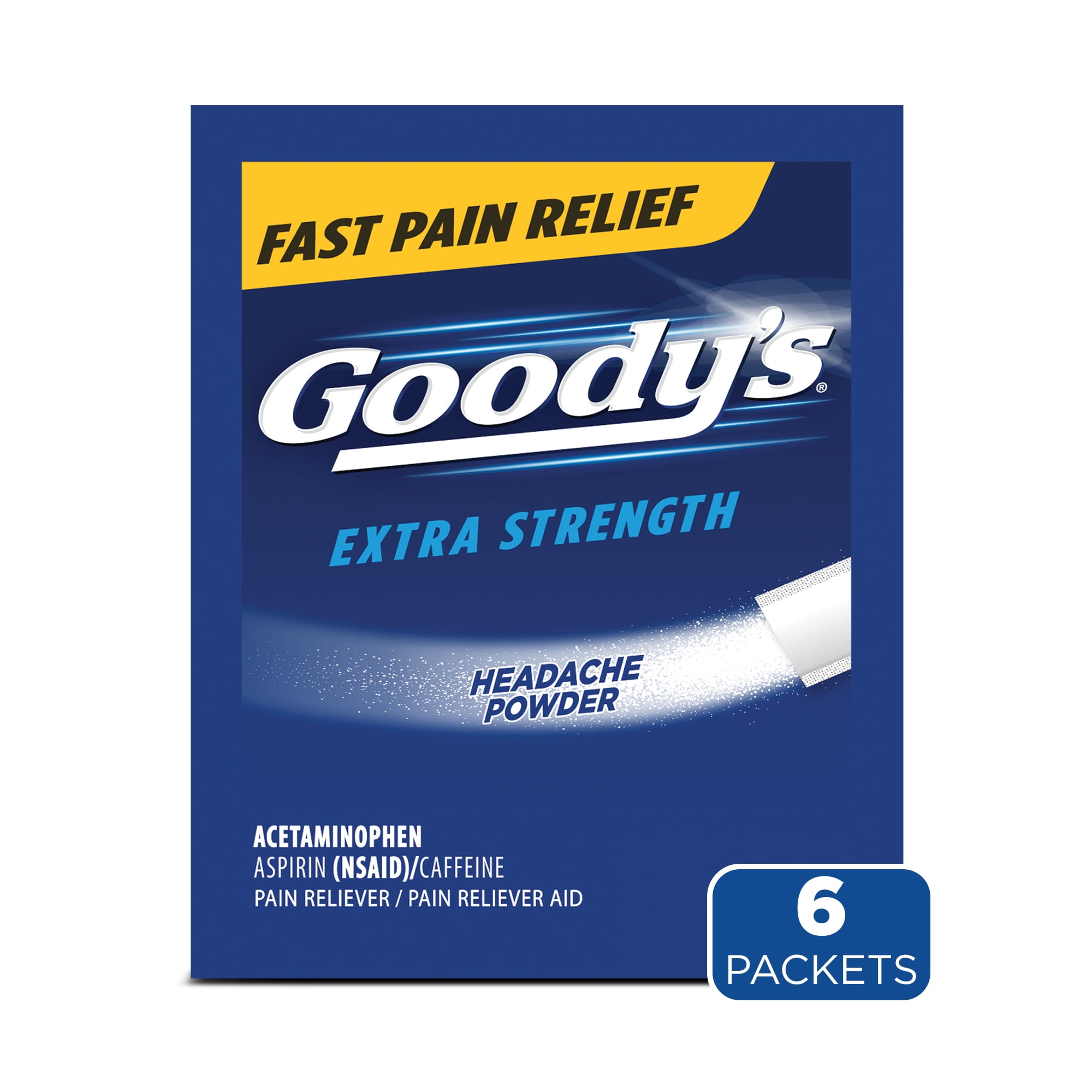 Goody's Extra Strength Headache Powder, 6 Powder Sticks HSA/FSA ...