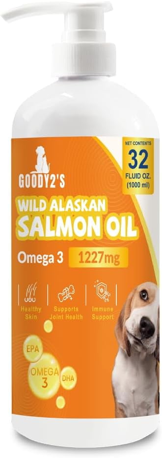 Goody2's Alaskan Salmon Oil for Dogs & Cats - Omega 3 EPA DHA Fish Oil ...