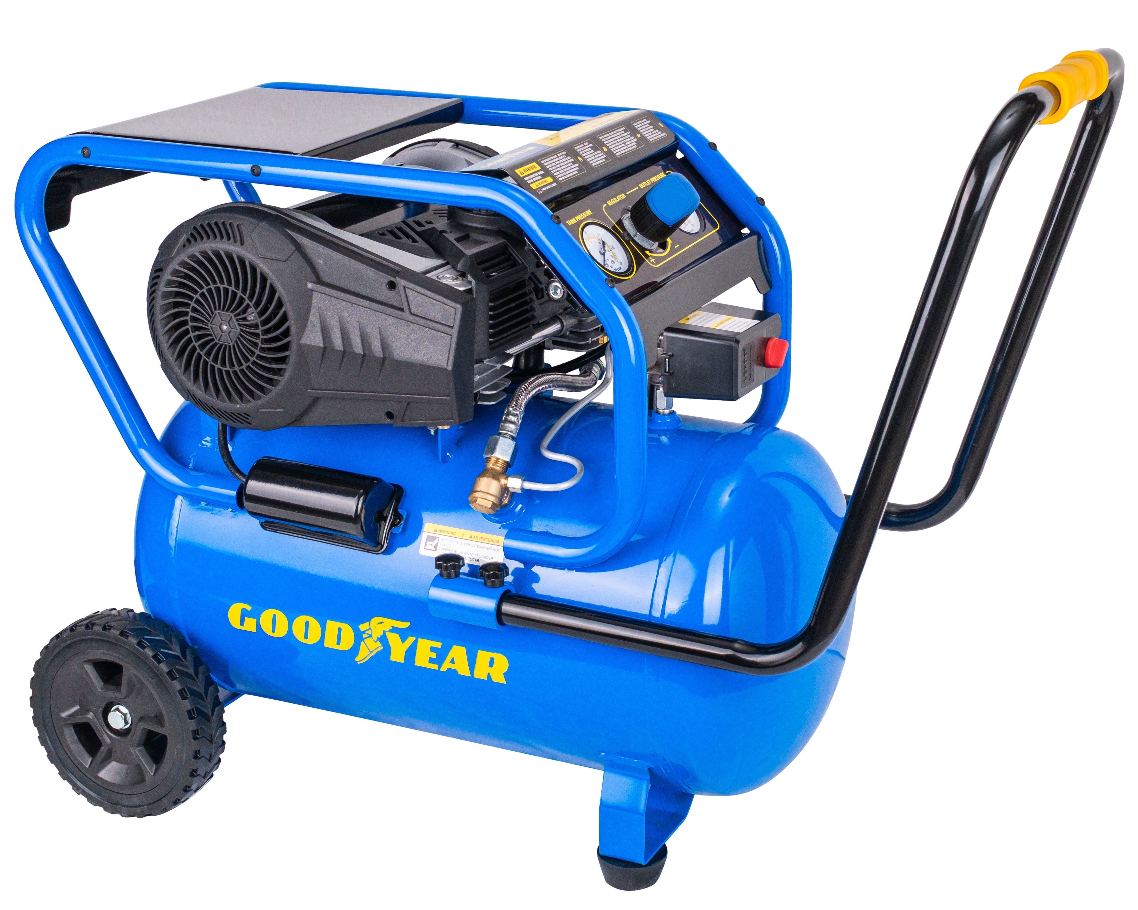 Goodyear 10 Gallon 175 PSI Super Quiet Oil Free Electric Air Compressor ...