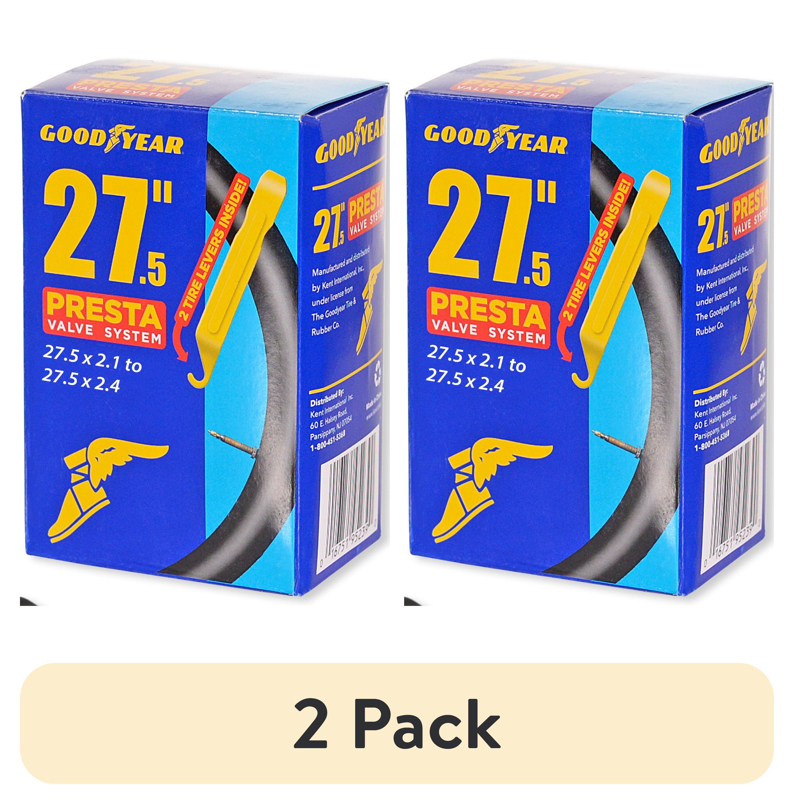 Goodyear 27 5 X 2 1 2 4 Presta Valve Bike Tube 2 Pack Durable Butyl