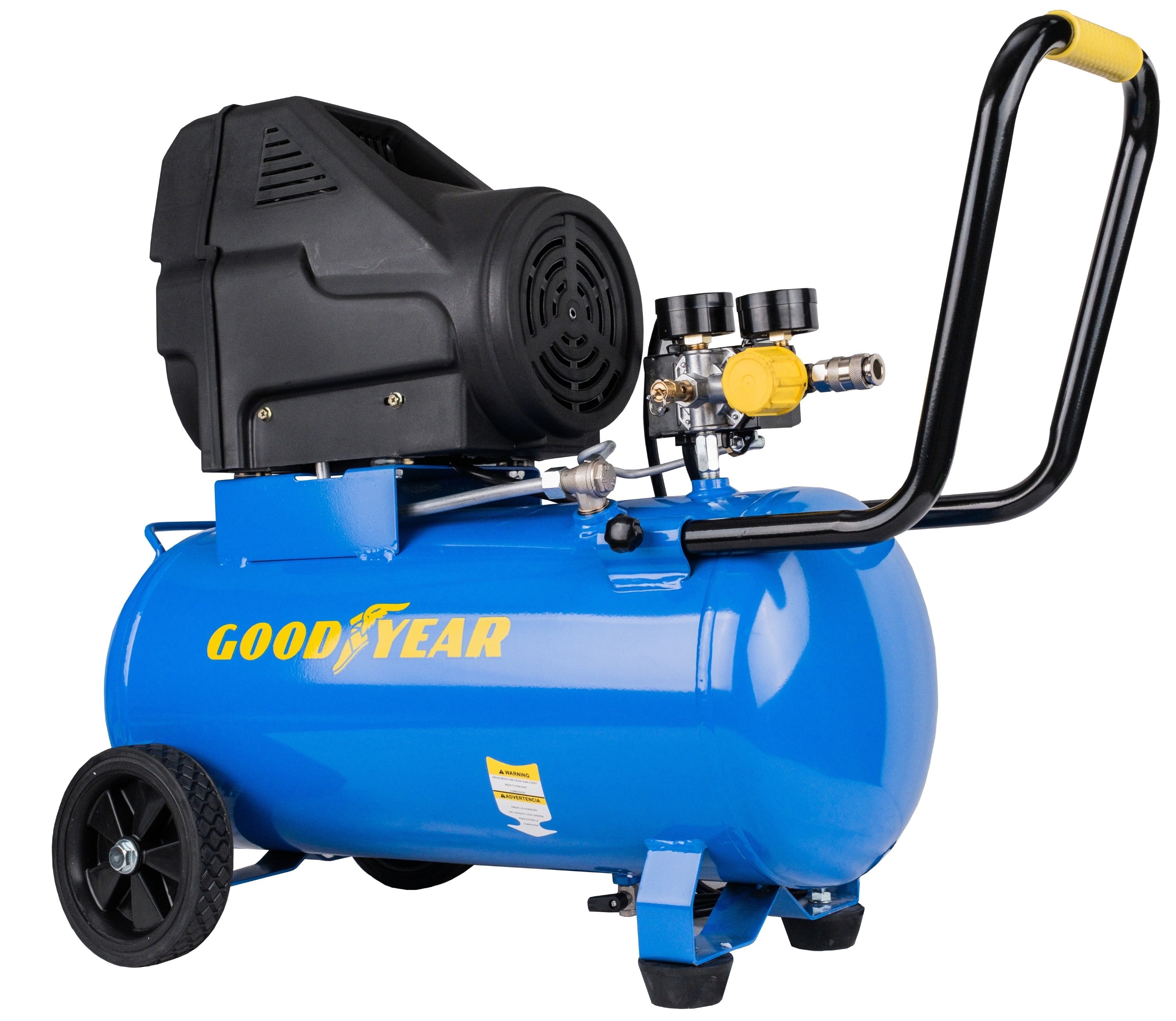 Goodyear 8 Gallon 150 PSI Oil Free Portable Horizontal Electric Air ...