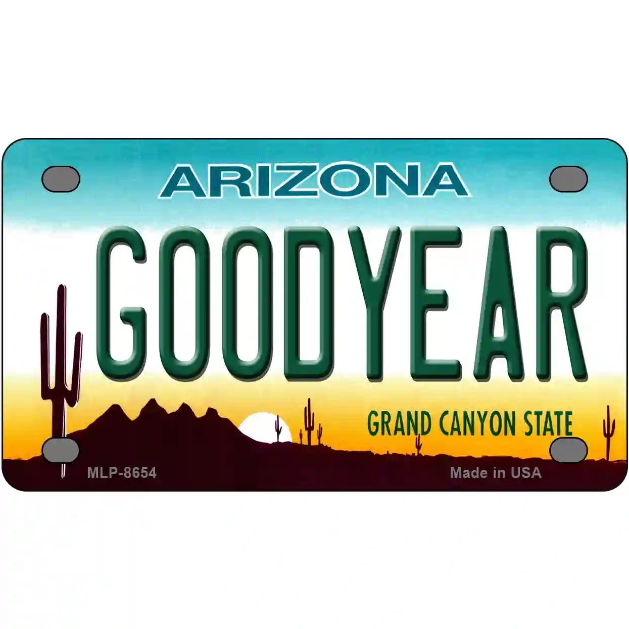 Goodyear Arizona Metal Novelty License Plate 4" x 2.2" Mini (MLP ...