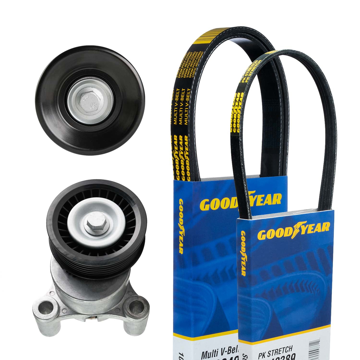Goodyear Belts 3307 Serpentine Belt Drive Component Kit - Walmart.com