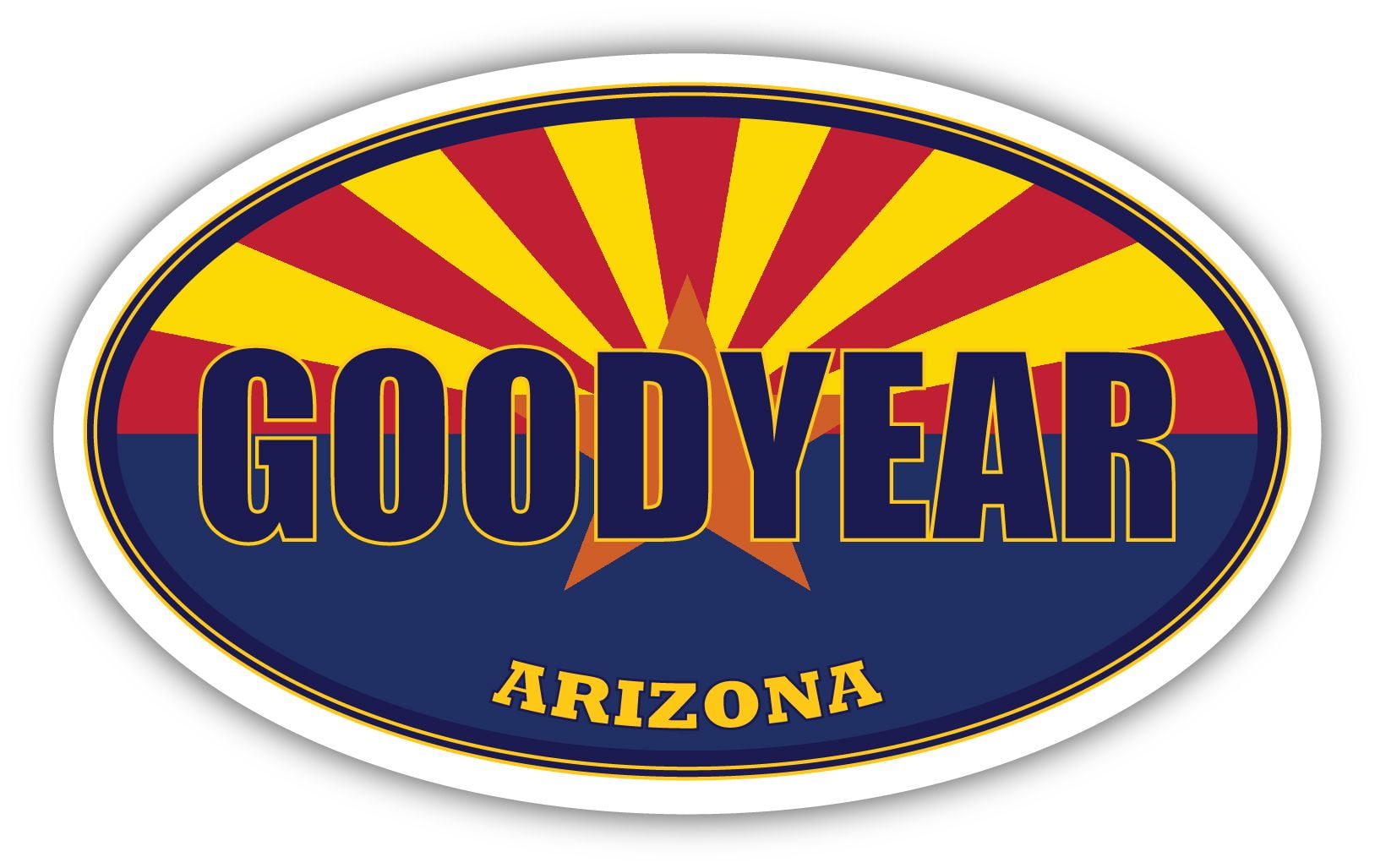 Goodyear City Arizona State Flag | AZ Flag Maricopa County Oval State ...
