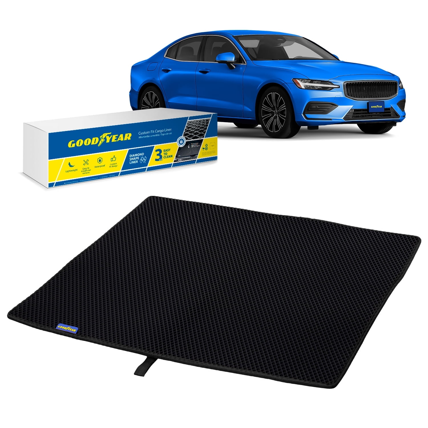 Goodyear Custom Fit Cargo Mat Liner for Volvo S60 2019-2026 - Heavy ...