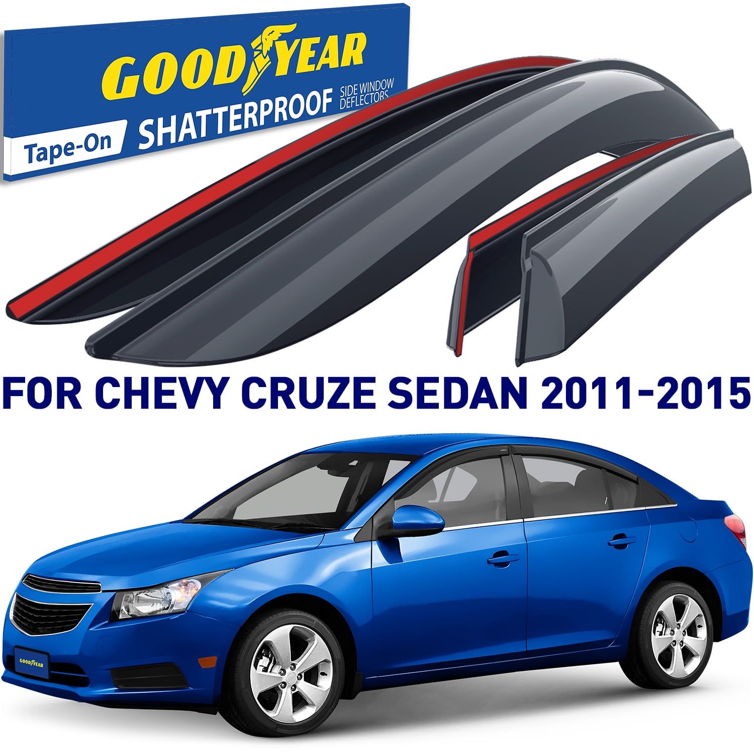 Goodyear Shatterproof Window Deflectors for Chevrolet (Chevy) 2011-2015 ...