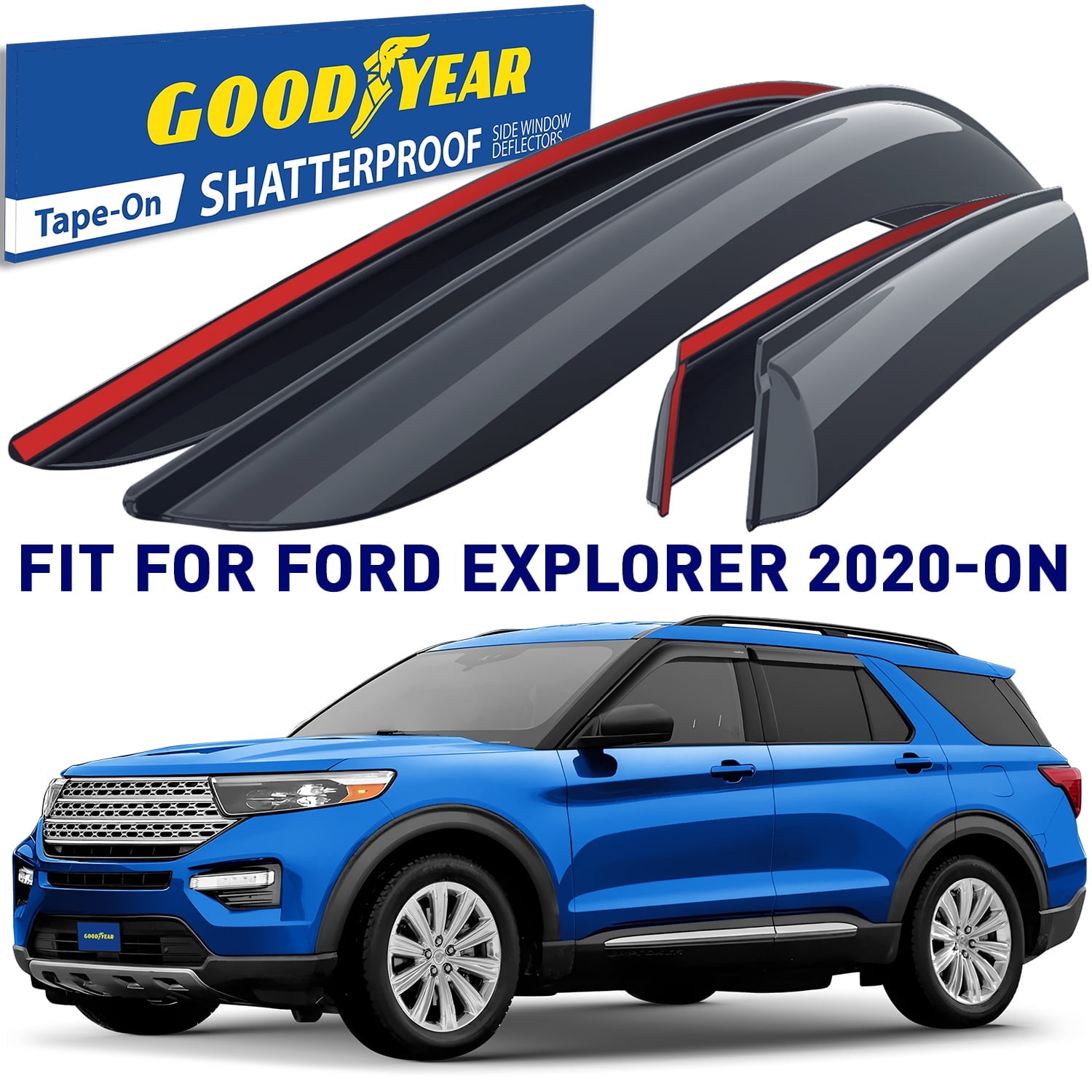 Goodyear Shatterproof Window Deflectors for Ford Explorer 2020-2025 ...