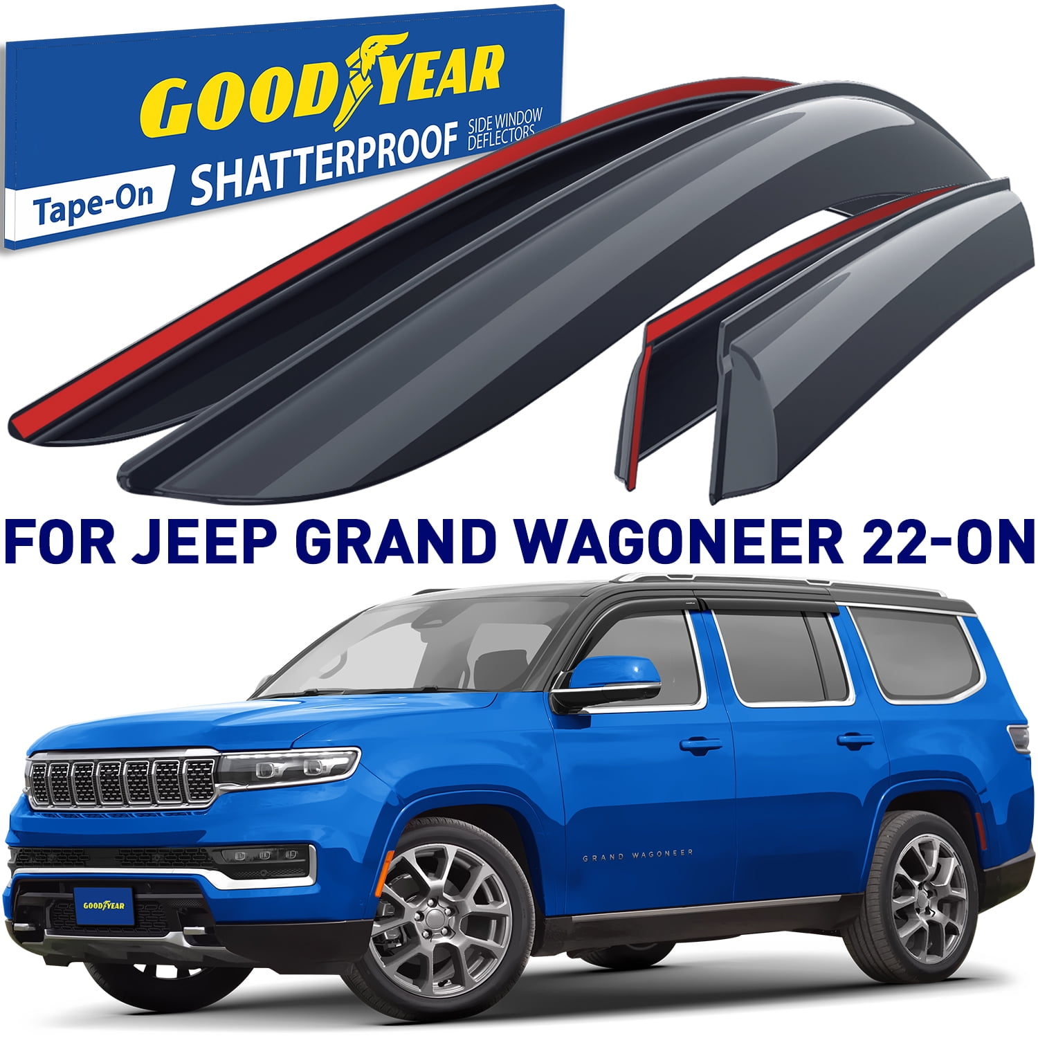 Goodyear Shatterproof Window Deflectors for Jeep Grand Wagoneer 2022 ...