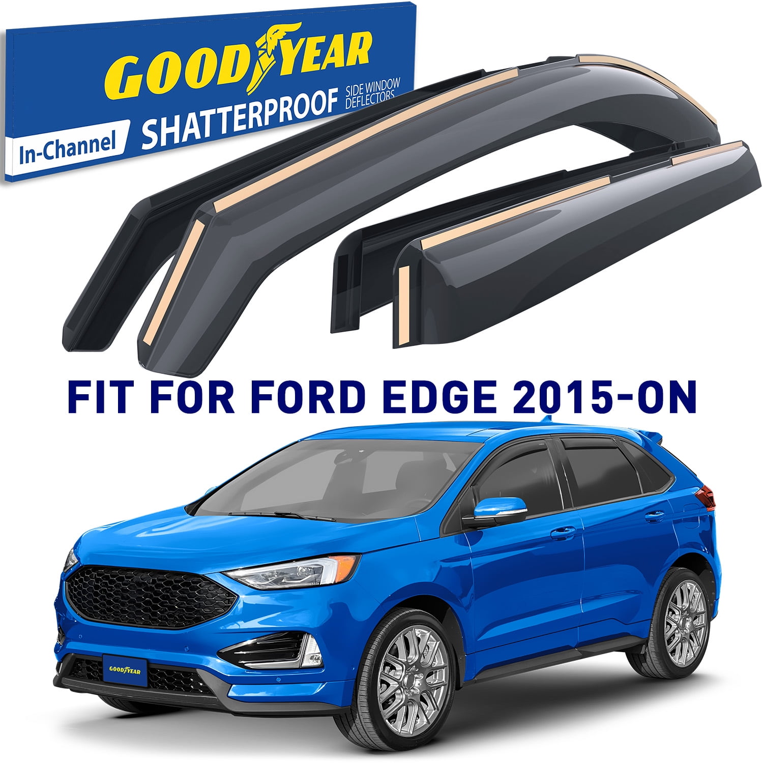 Goodyear Shatterproof in-Channel Window Deflectors for Ford Edge 2015 ...