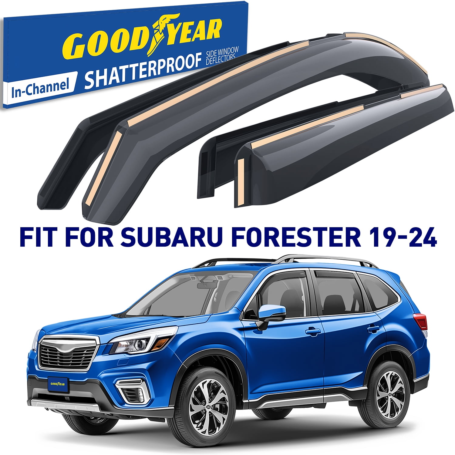 Goodyear Shatterproof in-Channel Window Deflectors for Subaru Forester ...
