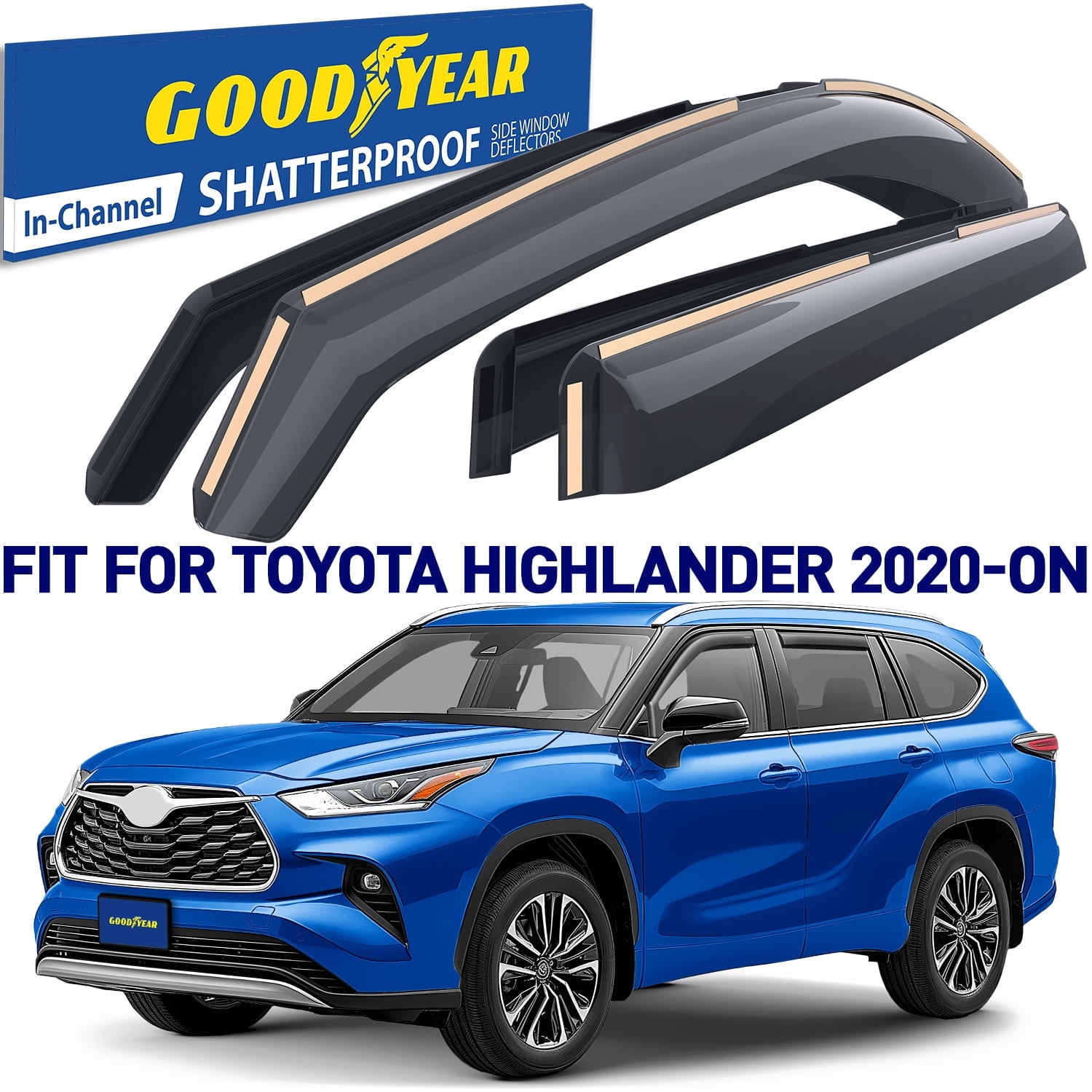 Goodyear Shatterproof In-Channel Window Deflectors for Toyota ...
