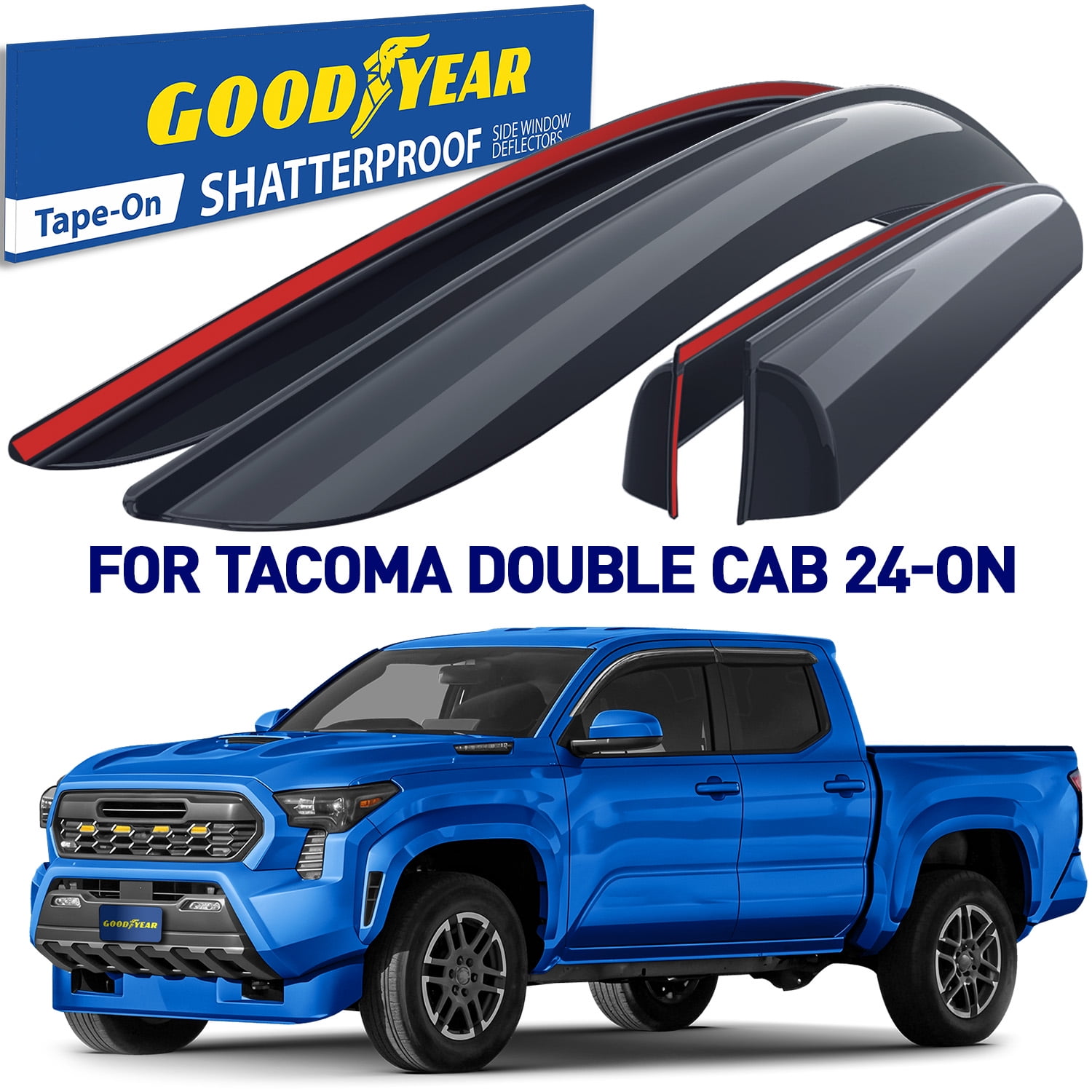 Goodyear Shatterproof in-Channel Window Deflectors for Toyota Tacoma ...