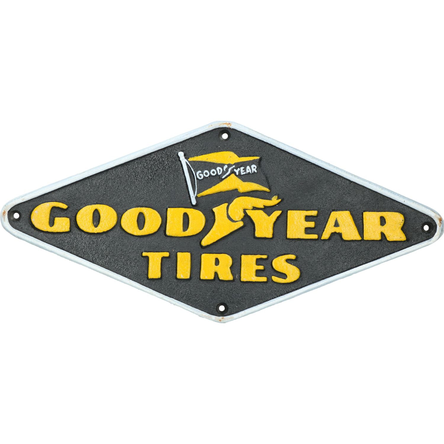 Goodyear Tires Tyres Cast Iron Sign Plaque Wall Garage Workshop Shop ...