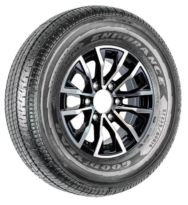 eCustomrim Aluminum Rim Fits Goodyear Tire ST235/80R16 Load Range E ...