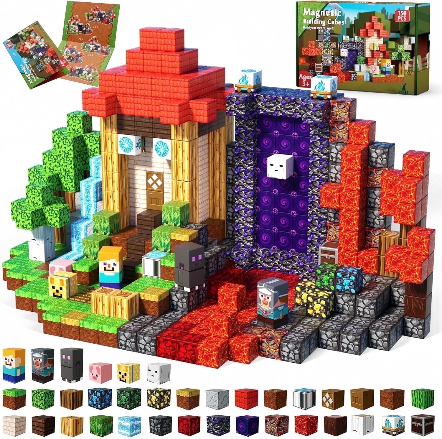 Annexfun Magnetic Building Blocks Set for Kids Ages 3-12, STEM ...