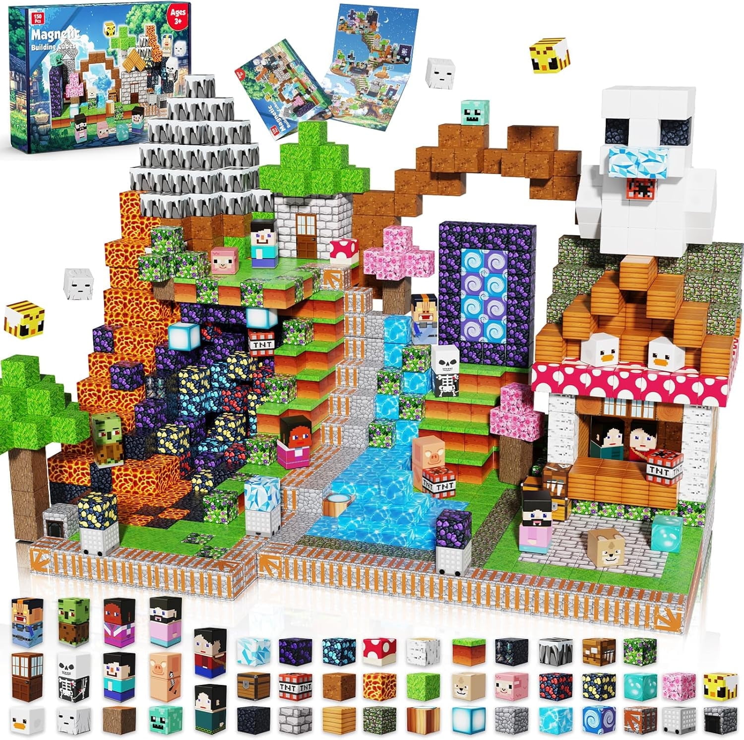 Goodyking Building Blocks - 150PCS Building Blocks Cubes Adventurer, Toys for Kids Age 3+, Toy ...