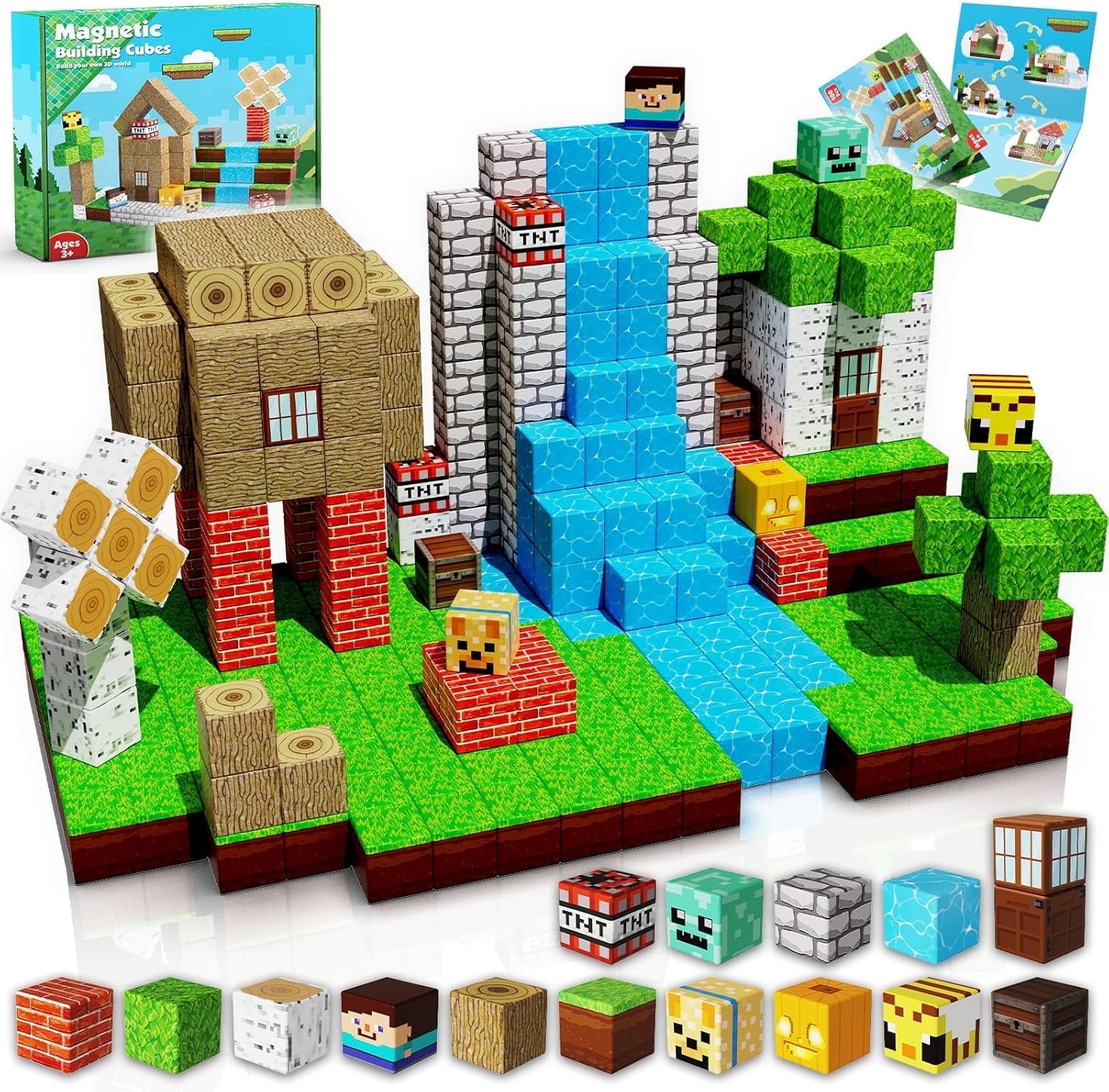 Goodyking Magnetic Blocks-100PCS Magnetic Building Blocks Magnet Cube ...