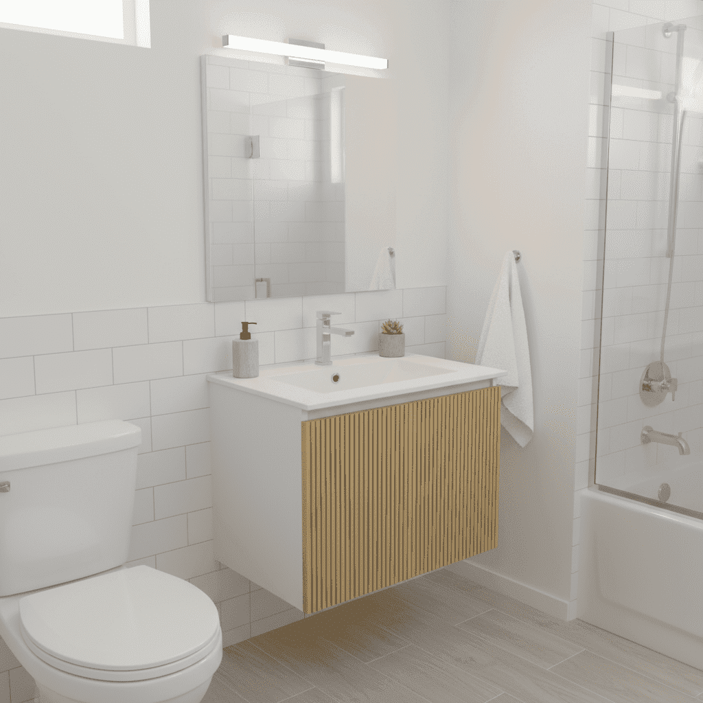 Goodyo 24 in Bathroom Vanity, Wall-mounted Sink Cabinet Combo, Floating ...