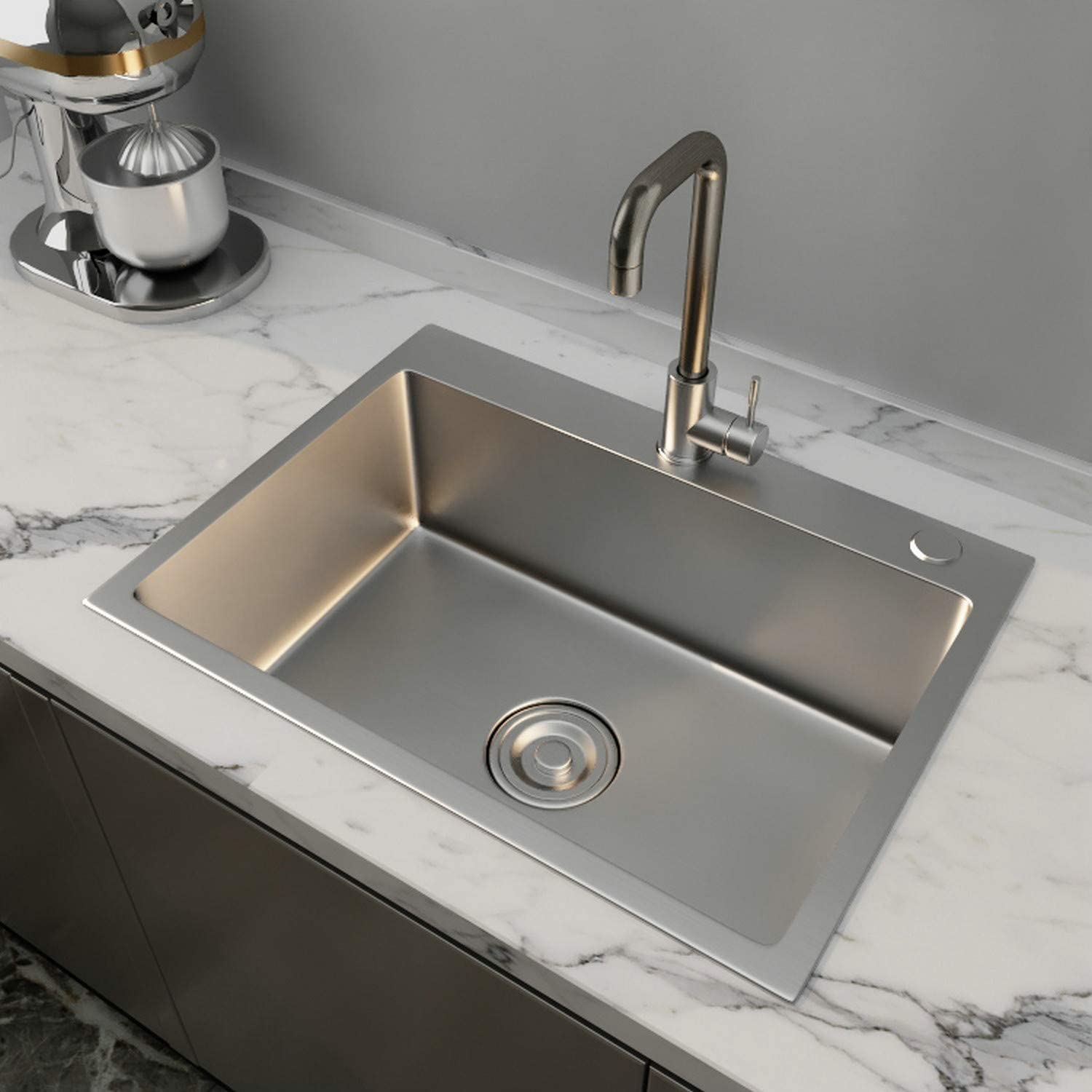 Swan Solid Surface EC Double Bowl Kitchen Sink (18" x 25") with 4 ...