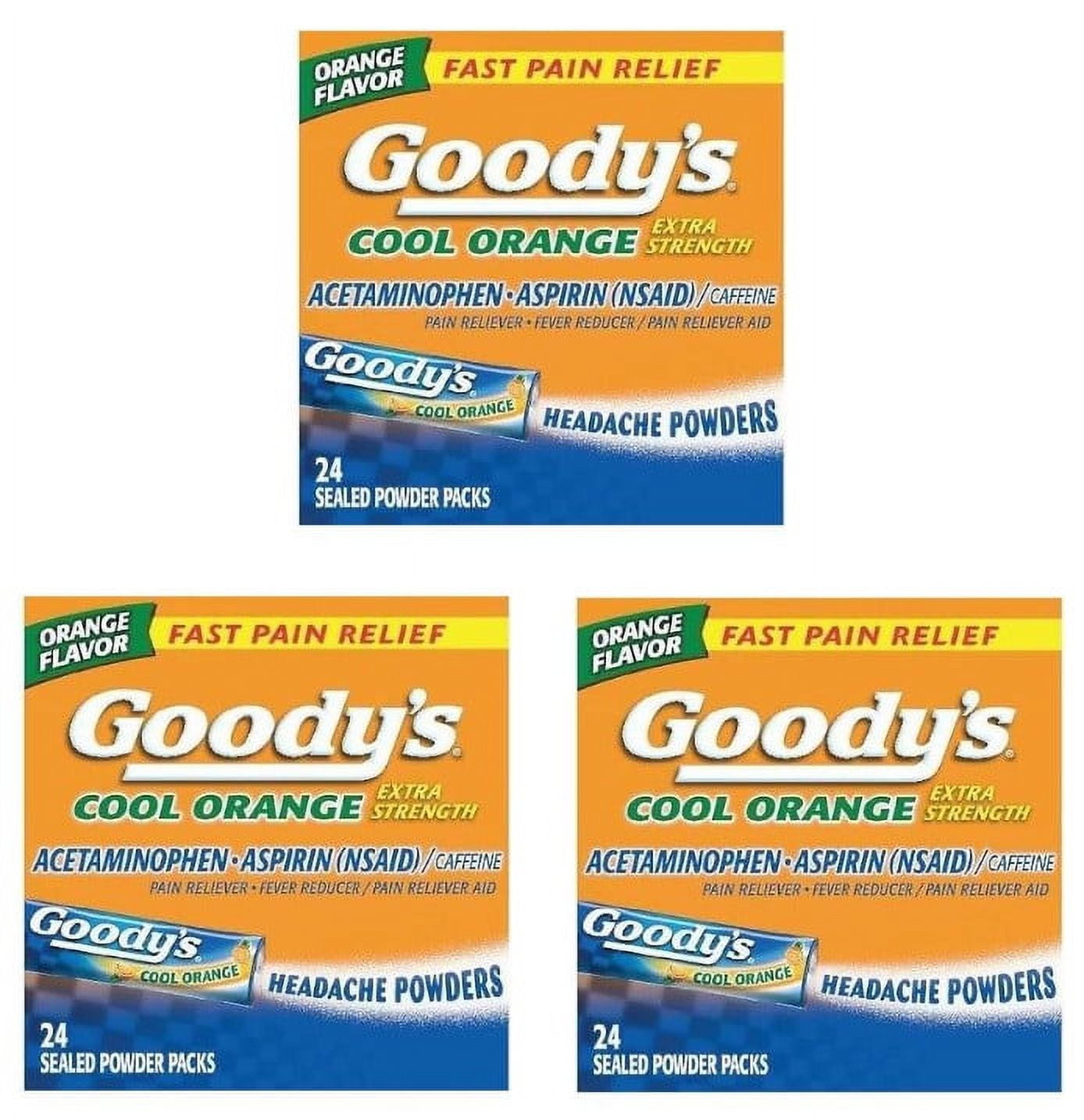 Goodys Fast pain Relief Extra Strength headache Powders, Cool Orange ...