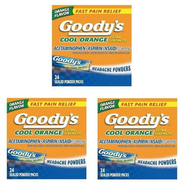 Goodys Fast pain Relief Extra Strength headache Powders, Cool Orange ...