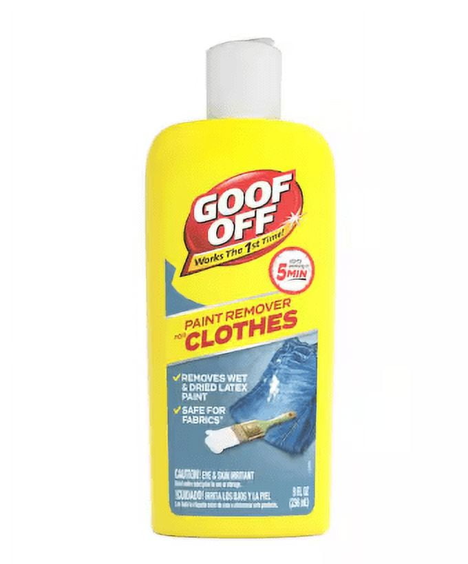 Goof Off Paint Remover for Clothes, 8 oz, Removes Wet or Dried Latex ...