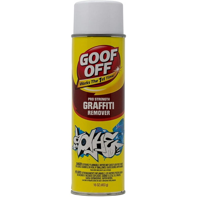 Goof Off Heavy Duty Graffiti Remover, Splatter Cleaner, Aerosol Can, 16 ...