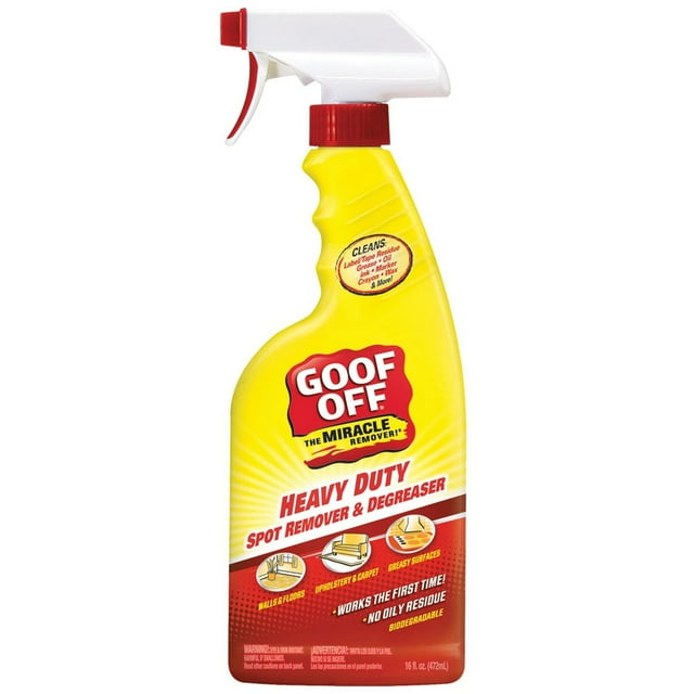 Goof Off FG720 Heavy Duty Spot Remover and Degreaser, Trigger Spray 16 ...