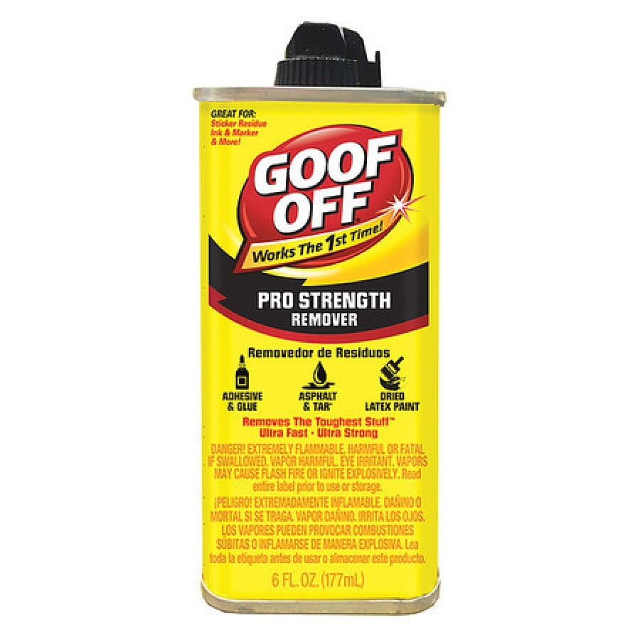 Goof Off Professional Strength Latex Paint and Adhesive Remover, 6oz ...