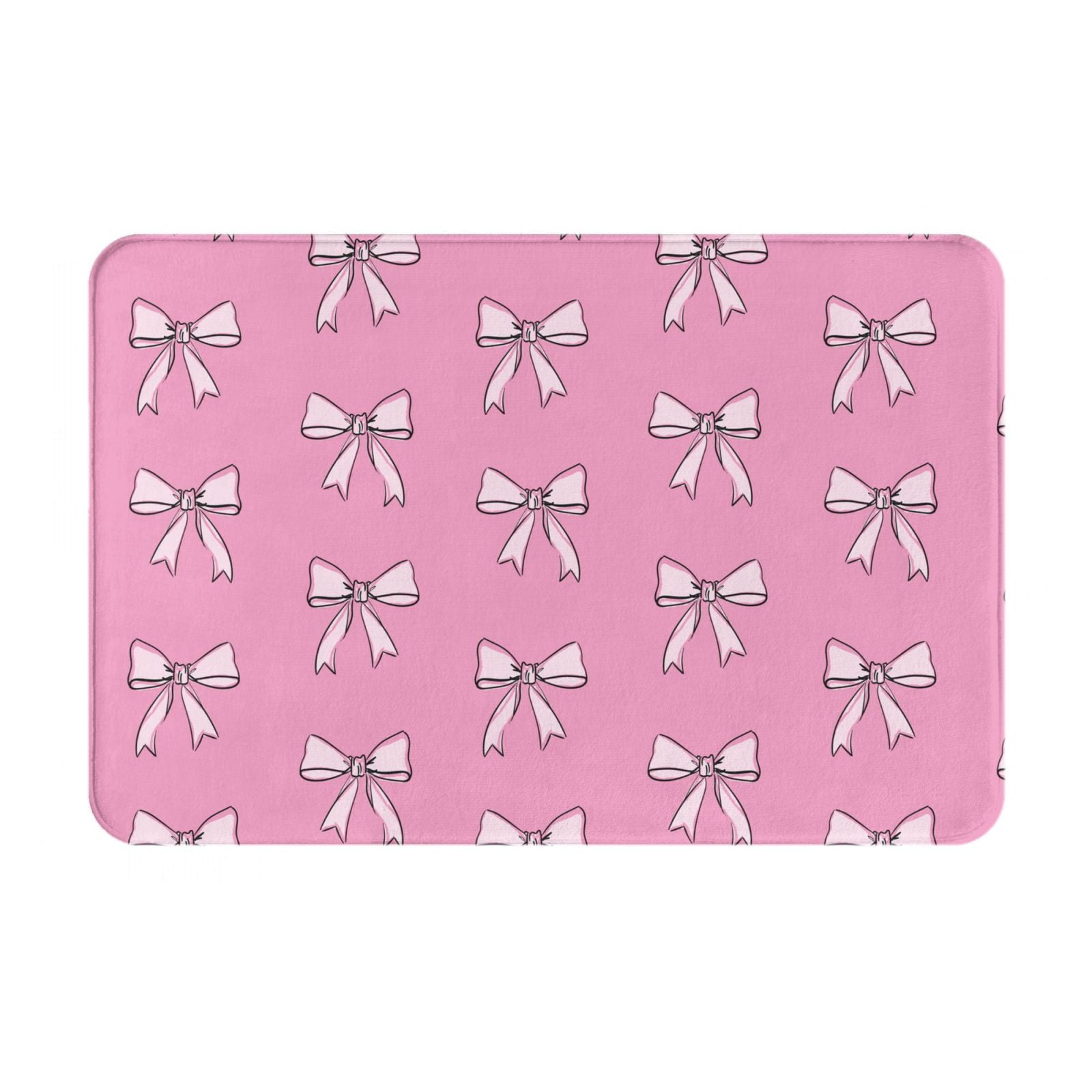 Goofa 16"x24" Inches Beautiful pink bow Pattern Doormats for Outdoor ...