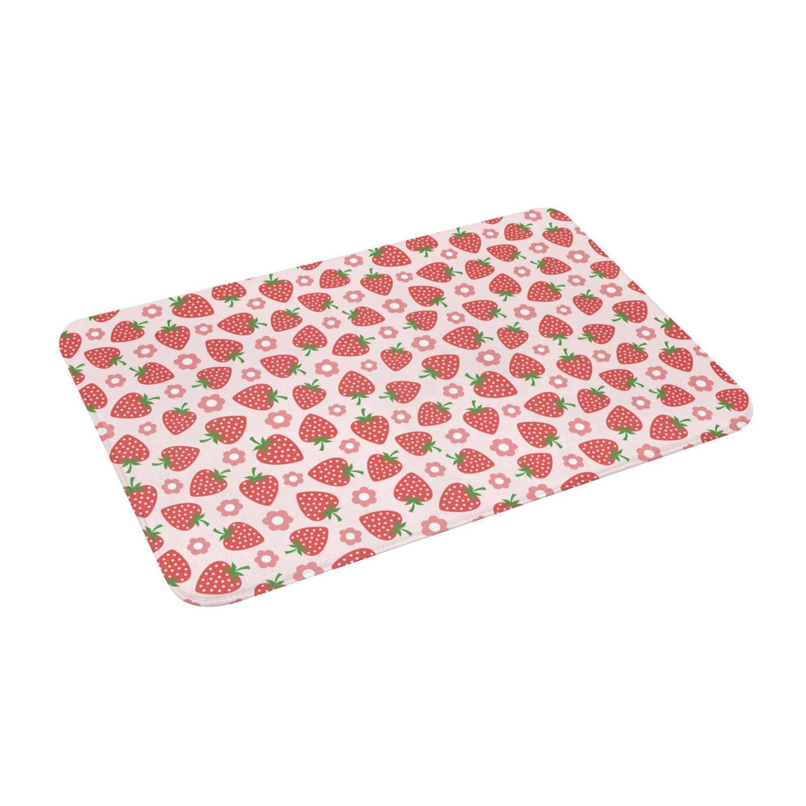 Goofa 16"x24" Inches Strawberry Flower Doormats for Outdoor Entrance ...