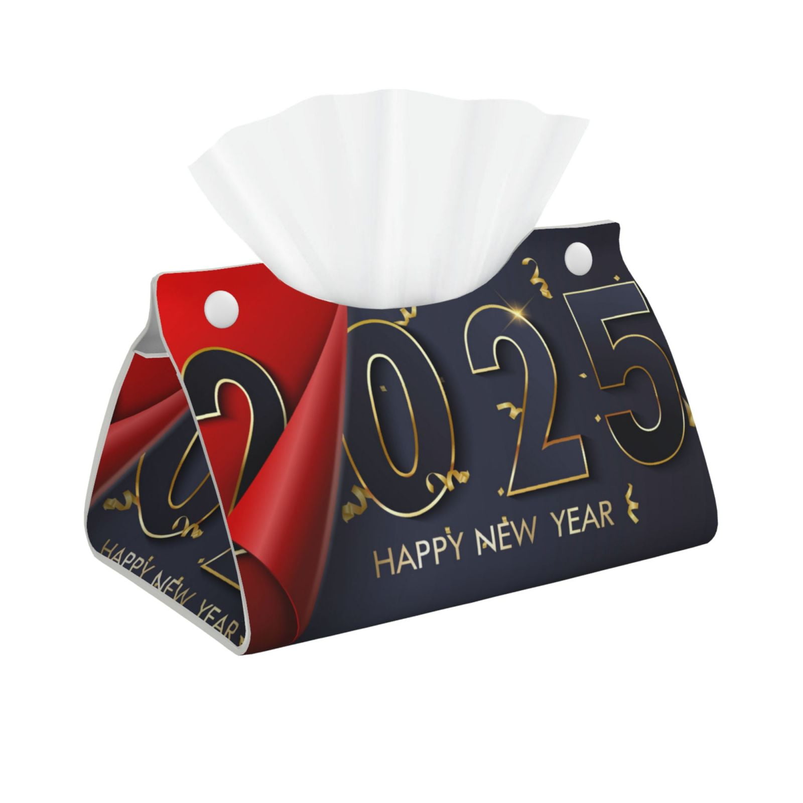 Goofa 2025 New Year 2 Pattern Triangle Square Tissue Box Cover, Modern ...
