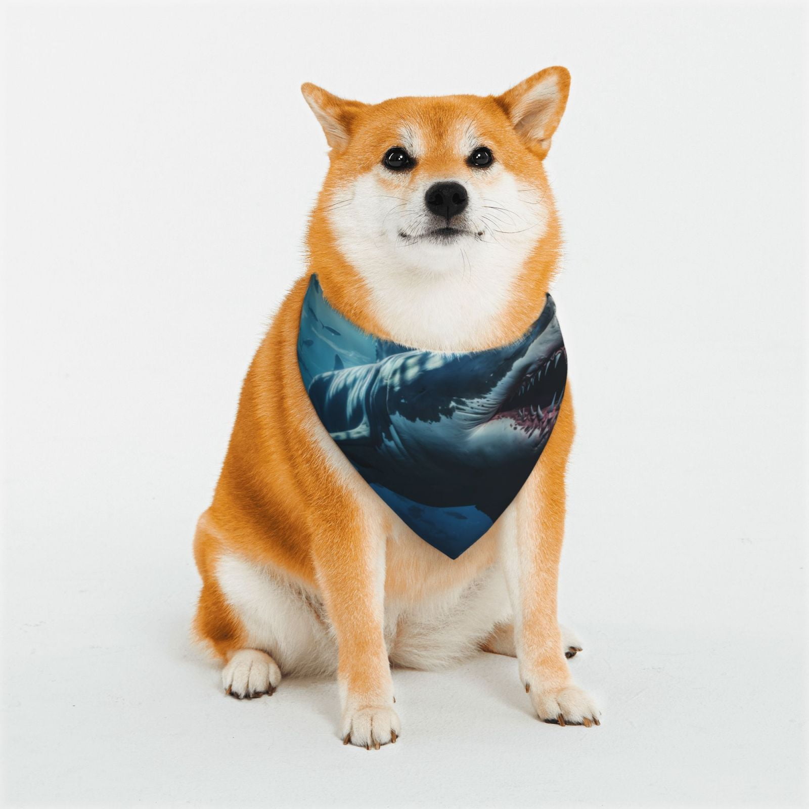 Goofa 3D Realistic Shark Pattern Pet Scarf Bandana - Adjustable and ...