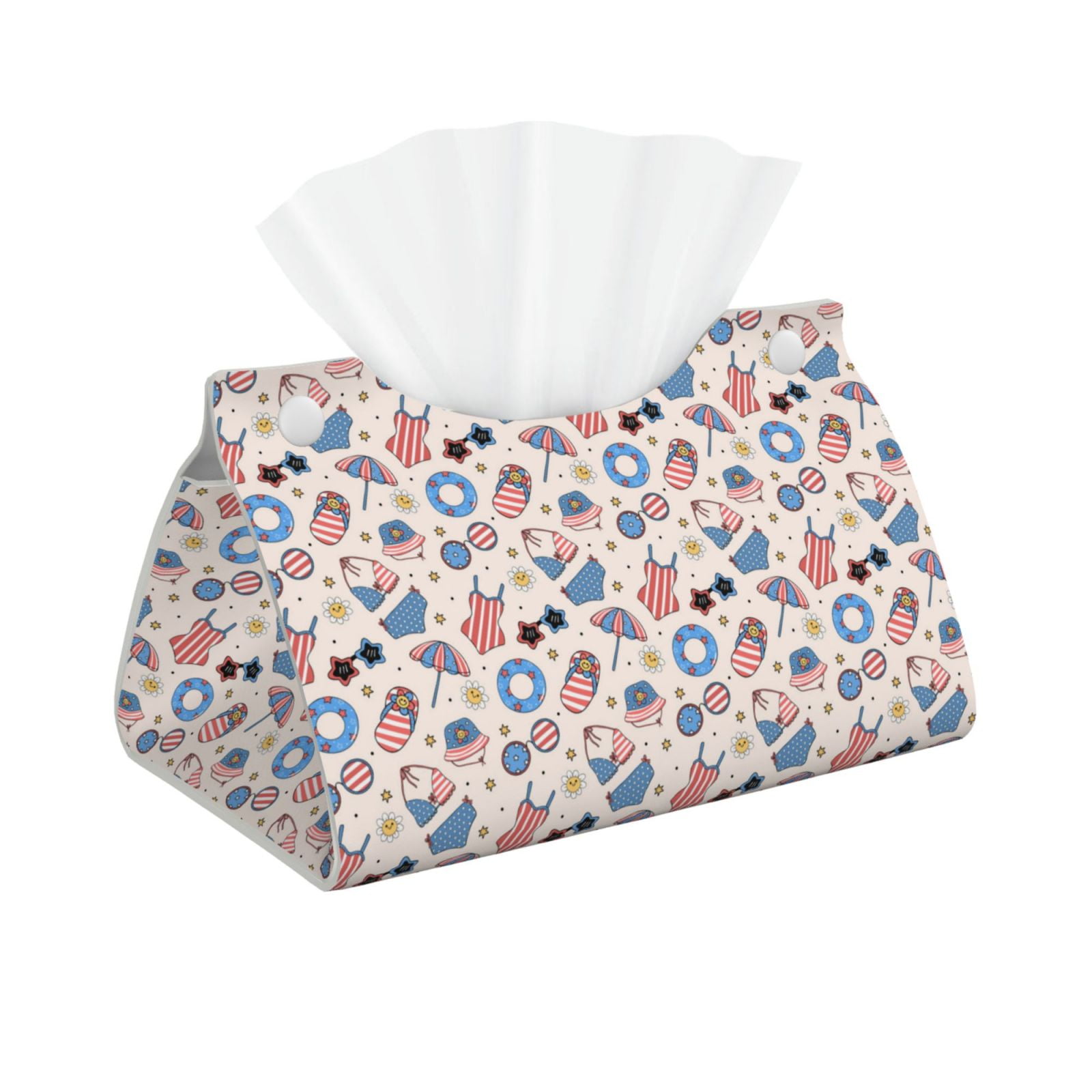 Goofa 4th Of July1 Pattern Triangle Square Tissue Box Cover, Modern PVC ...