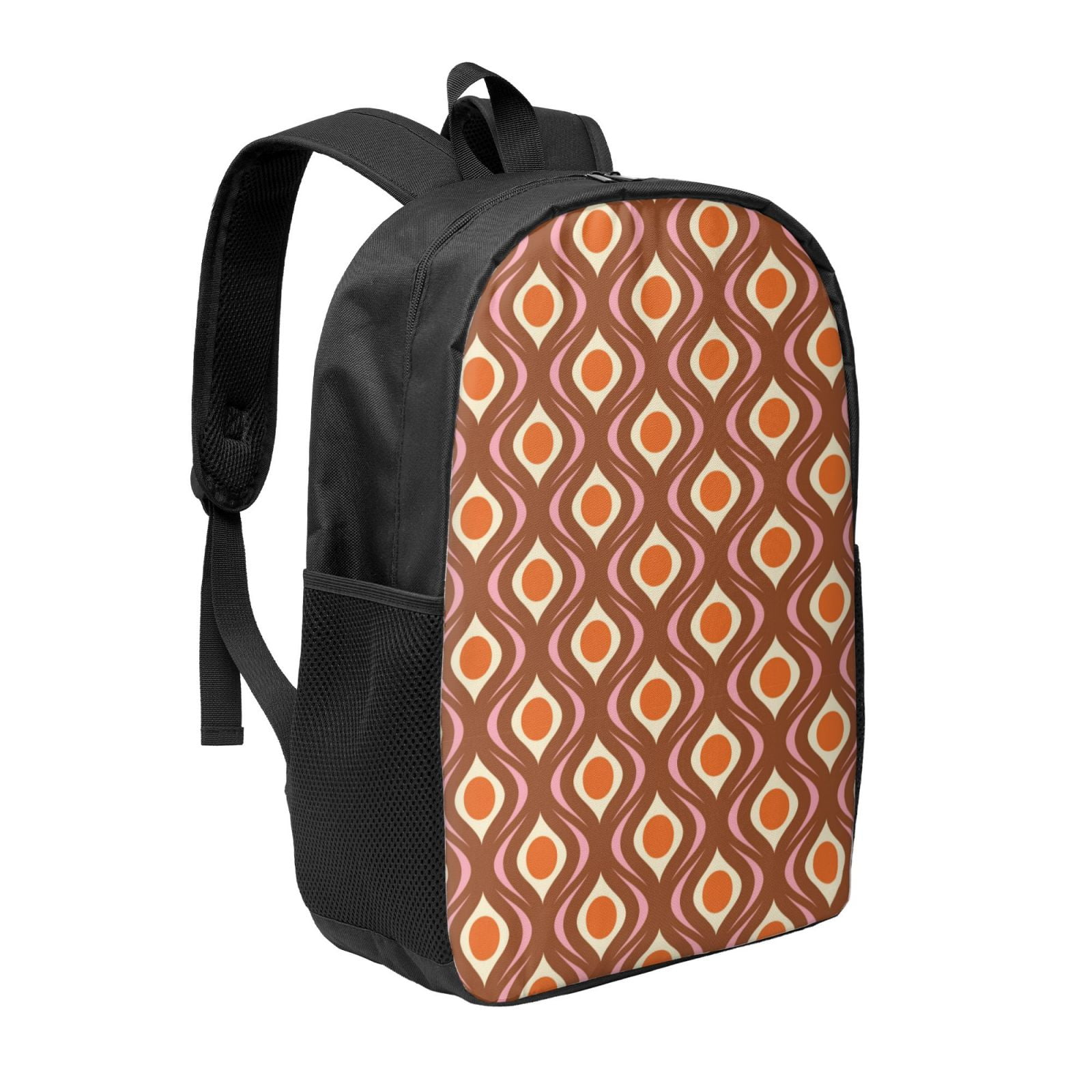 Goofa 70's Retro Pattern 17in Student Backpack - School, Travel, Work ...