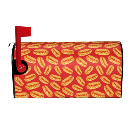 Goofa A Big Hot Dog Pattern Mailbox Cover, Mailbox Decoration with ...
