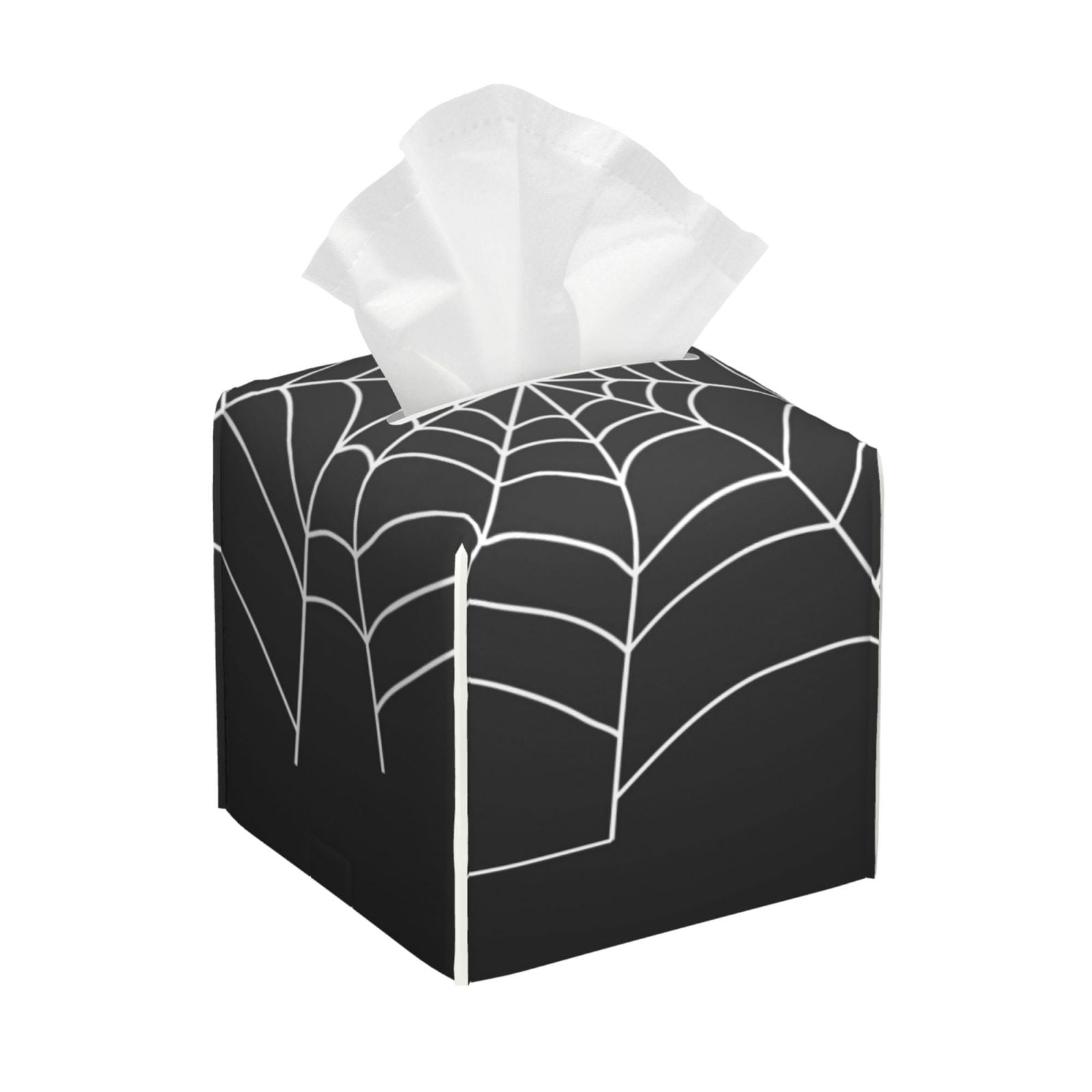 Goofa A Web With A Spider Tissue Box Cover PVC Leather Tissue Holder ...