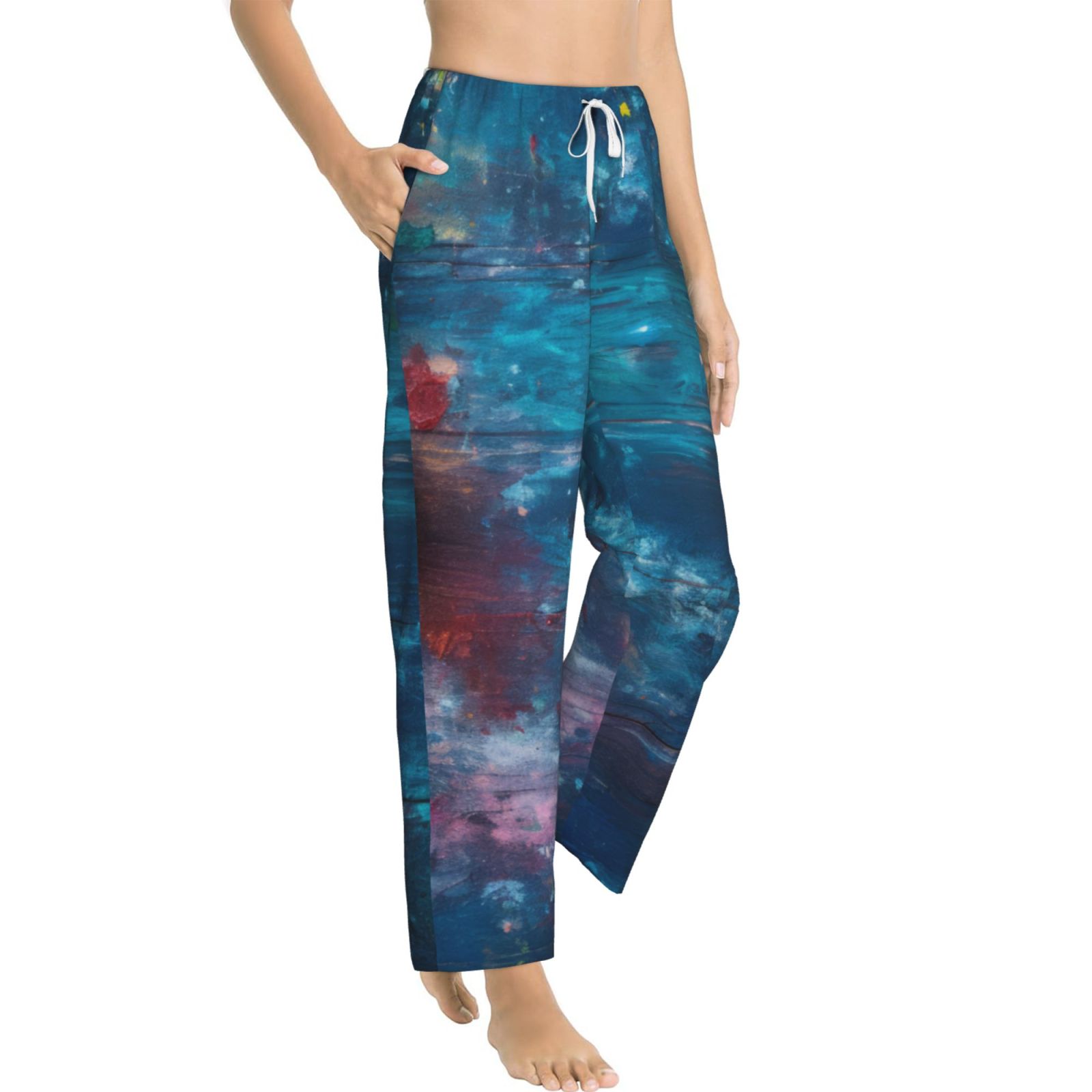 Goofa Abstract Colorful Art Supplies Printed Soft Pajama Pants for ...
