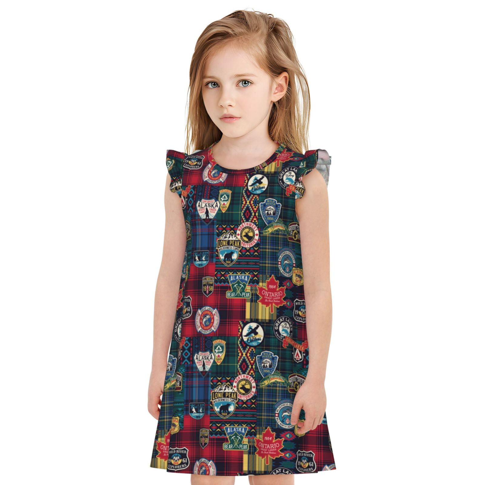 Goofa Adventure Camping Badge Pattern Sweet & Sassy Girls' Nightgowns ...