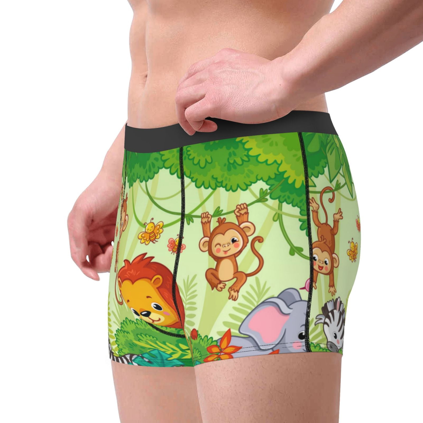 Goofa African Animals in the Jungle Printed Men's Boxer Briefs ...