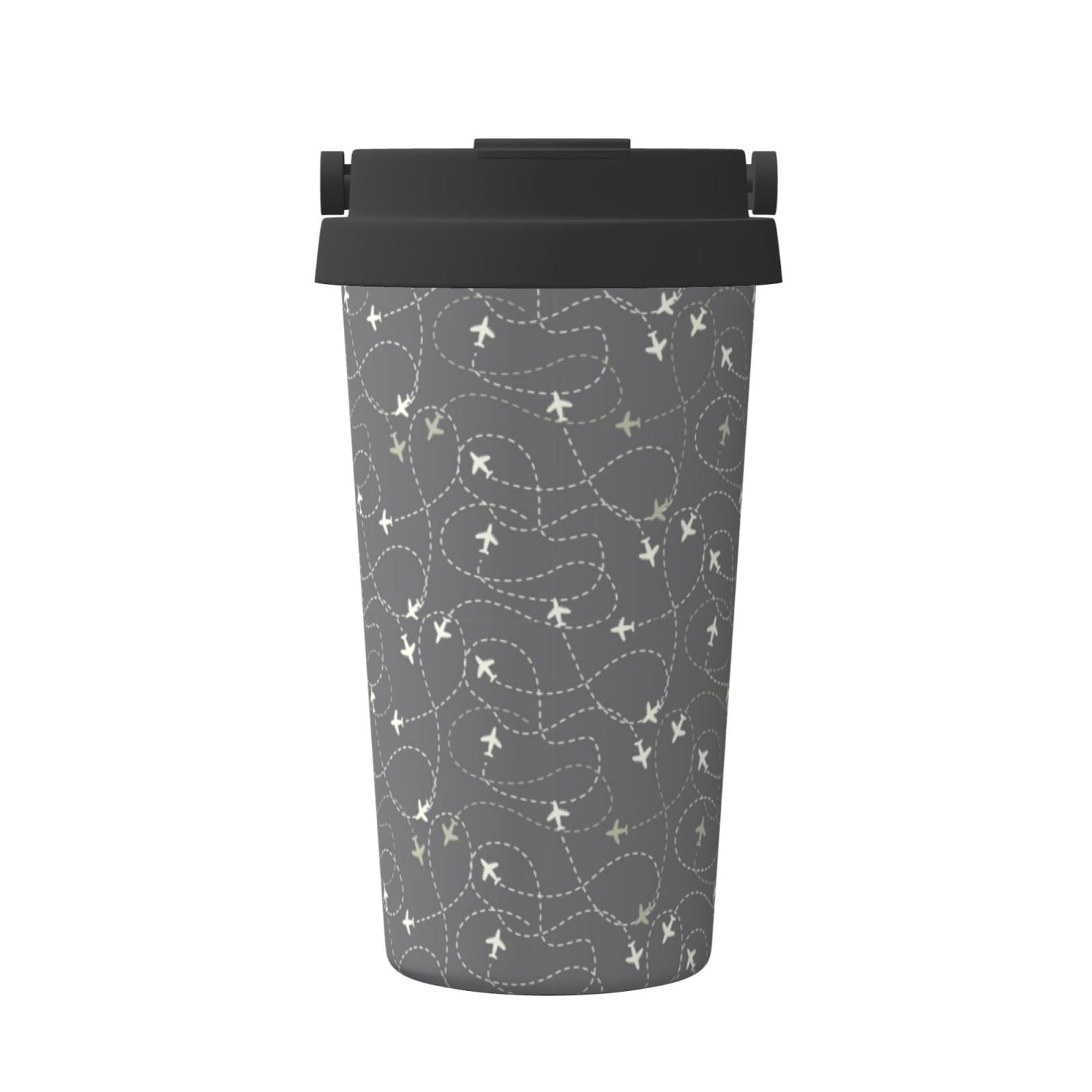 Goofa Airplane Routes Around The World for Insulated Travel Coffee Mug ...