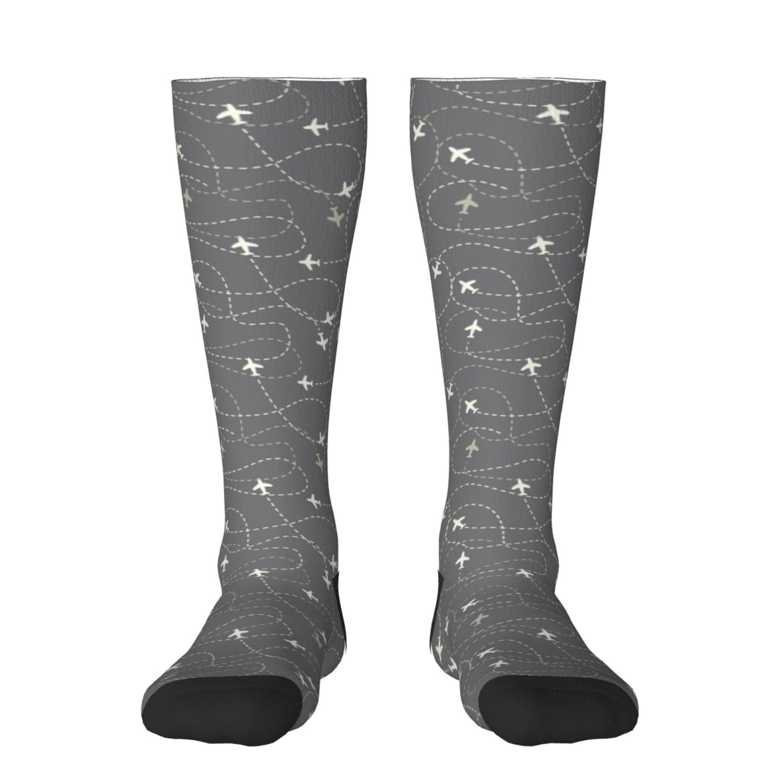 Goofa Airplane Routes Around The World Pattern Adult Stockings, Color ...
