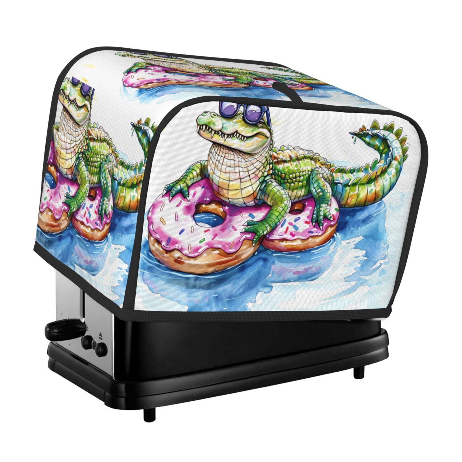 Goofa Alligator Donut Pool Float Print Toaster Cover 2 Slice, Two Slice ...