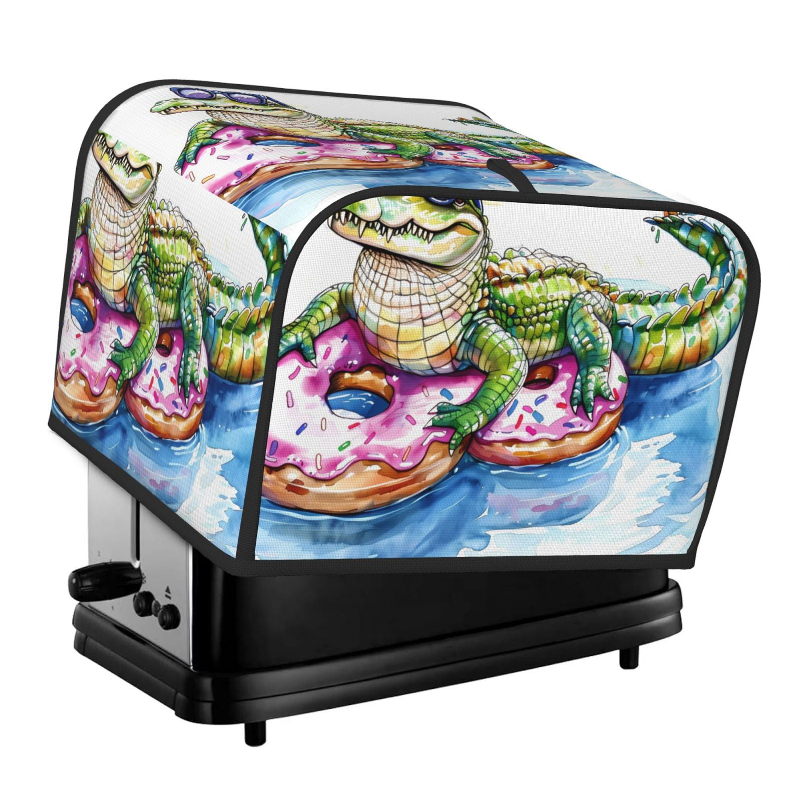Goofa Alligator Donut Pool Float Print Toaster Cover 4 Slice, Four ...