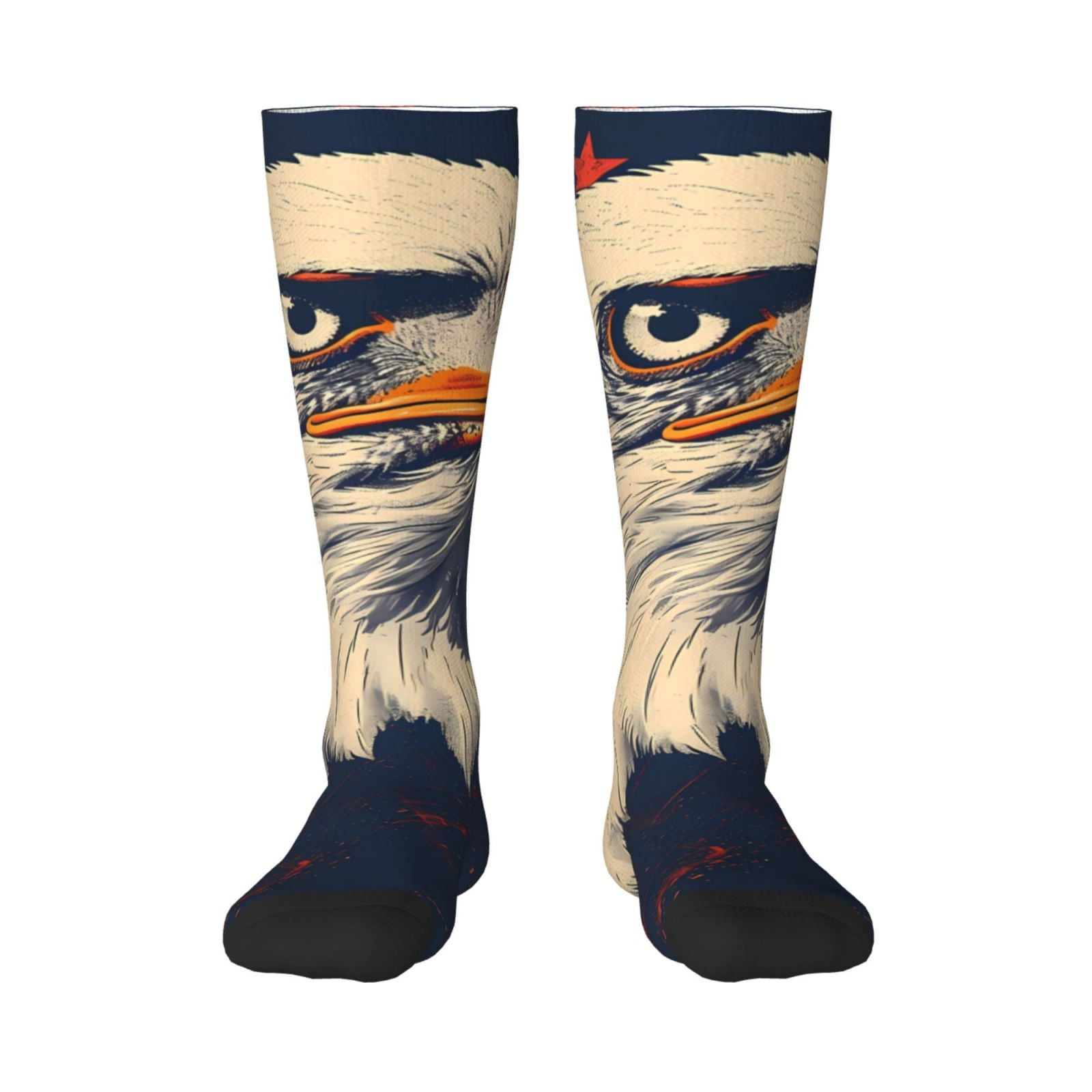 Goofa American Bald Eagle A Pattern Adult Stockings, Color-Block Knee ...