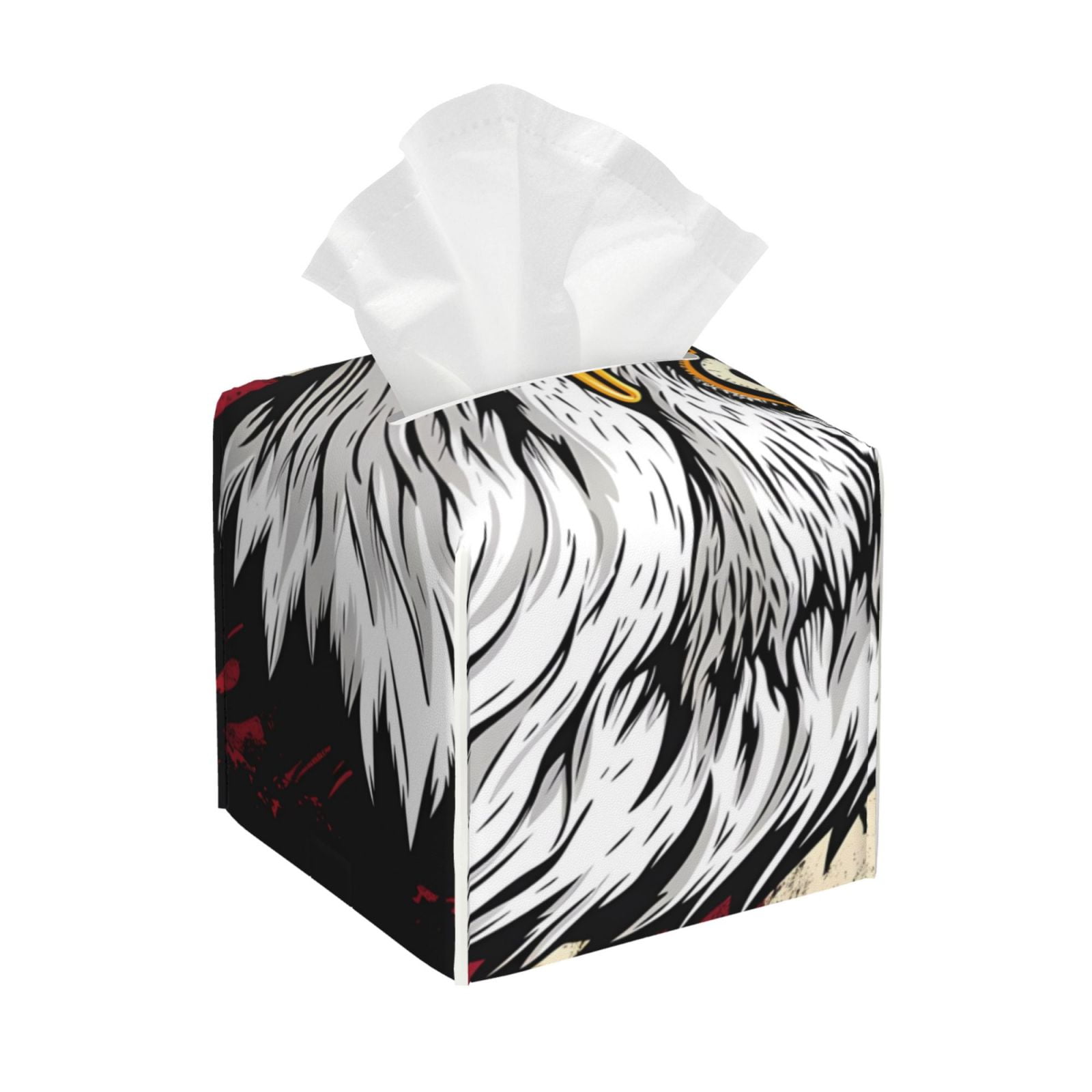 Goofa American Bald Eagle Tissue Box Cover PVC Leather Tissue Holder ...