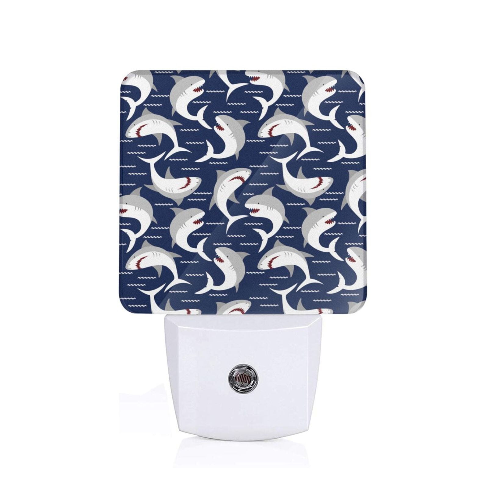 Goofa Angry Shark Night Light, Plug-in, Dusk to Dawn Sensor, Warm White ...